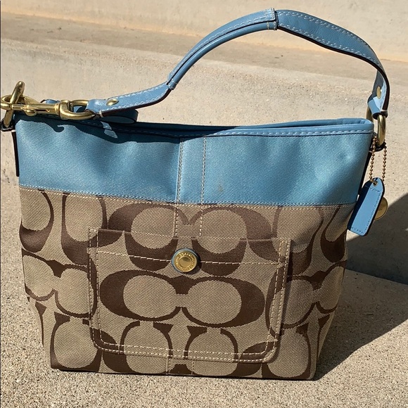 Coach | Bags | Coach Mini Signature Print Shoulder Bag | Poshmark
